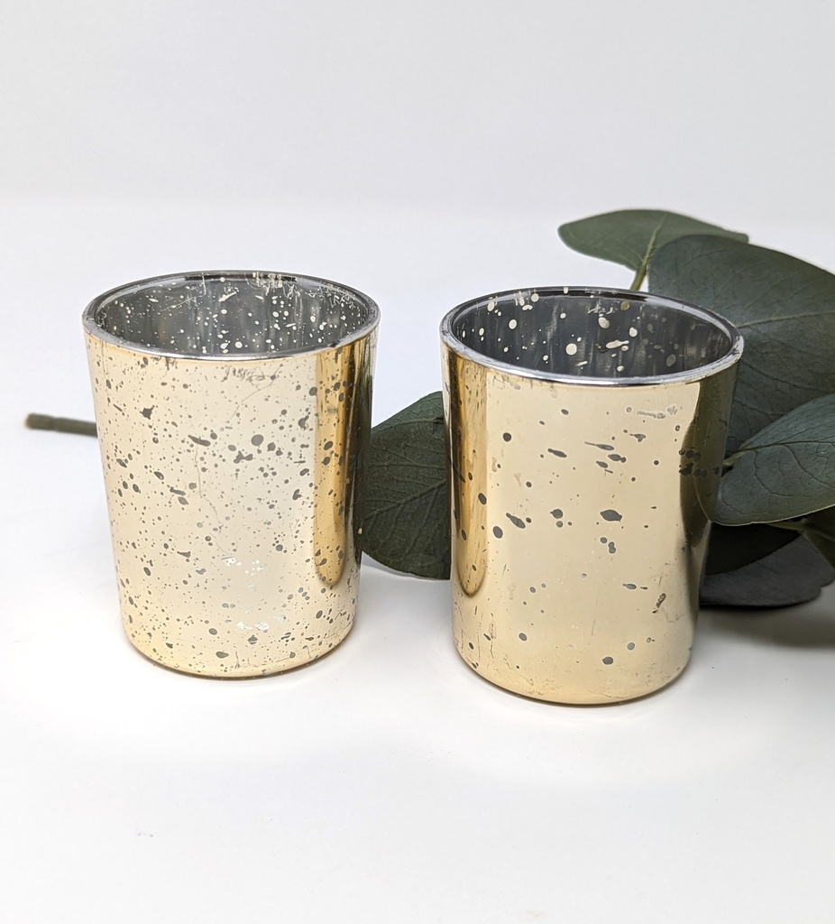 Gold Mercury Glass Votive Somethingborrowedks